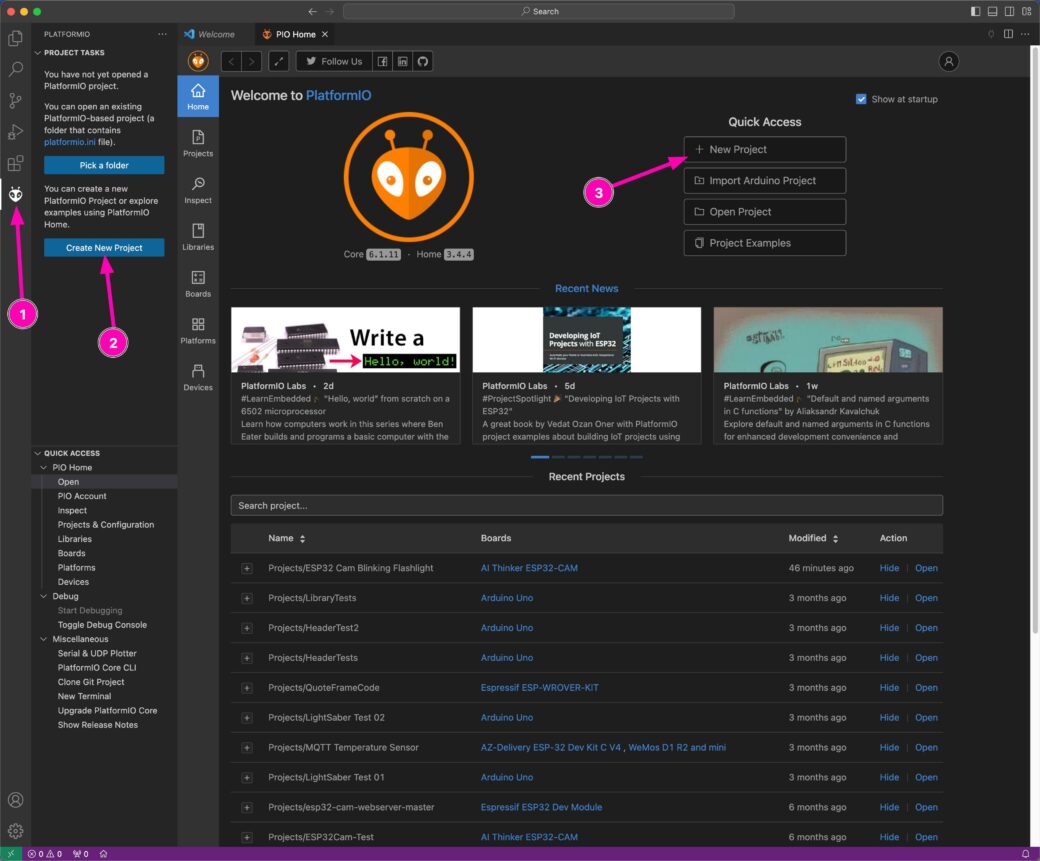 ESP32 Cam + PlatformIO: How to Upload Your First Program Code